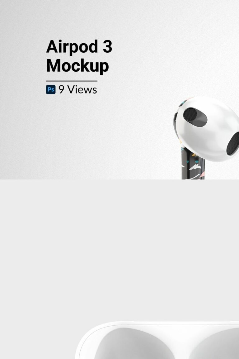 Airpods 3 Skins & Box Mockup – MasterBundles