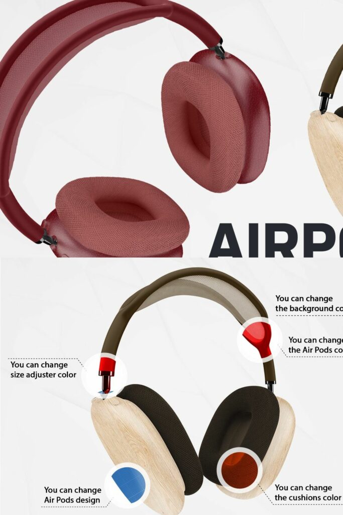 AirPods Max Mockup Kit – MasterBundles