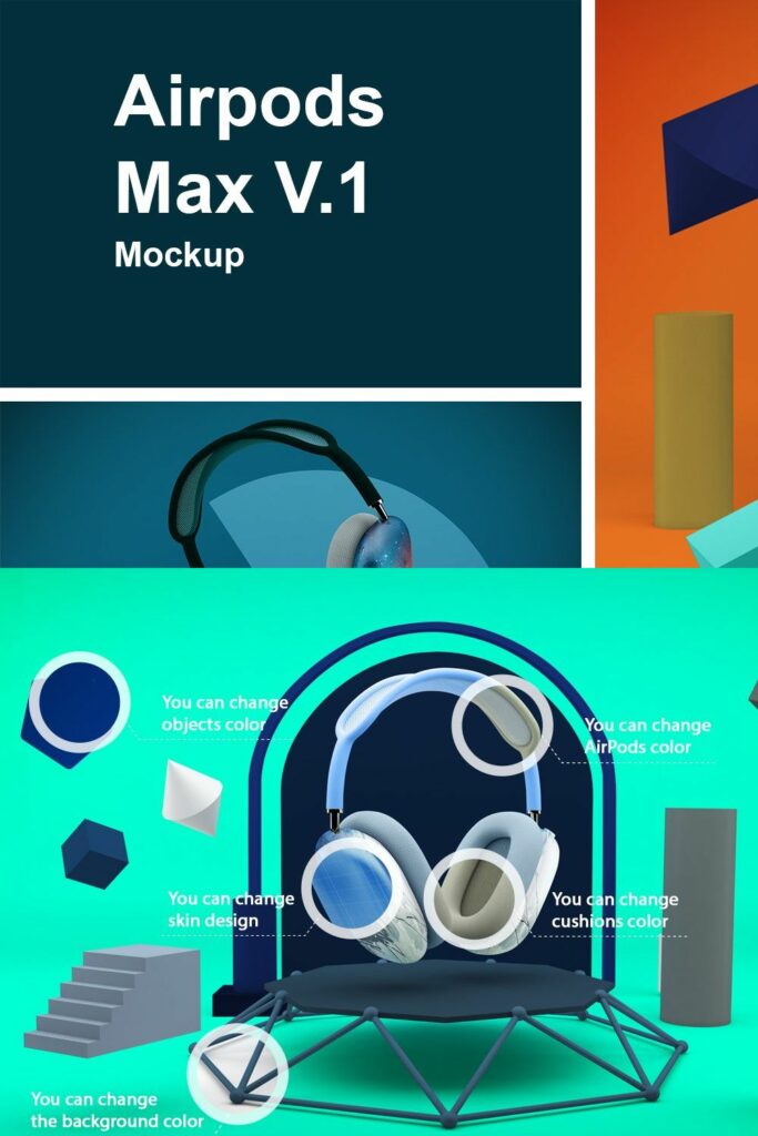 Airpods Max V.1 Mockup – MasterBundles