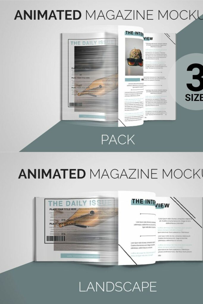 Animated Magazine Mockups | PACK – MasterBundles
