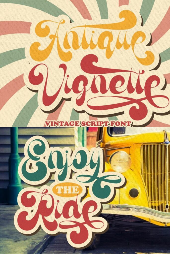 Antique Vignette - Vintage Script – MasterBundles