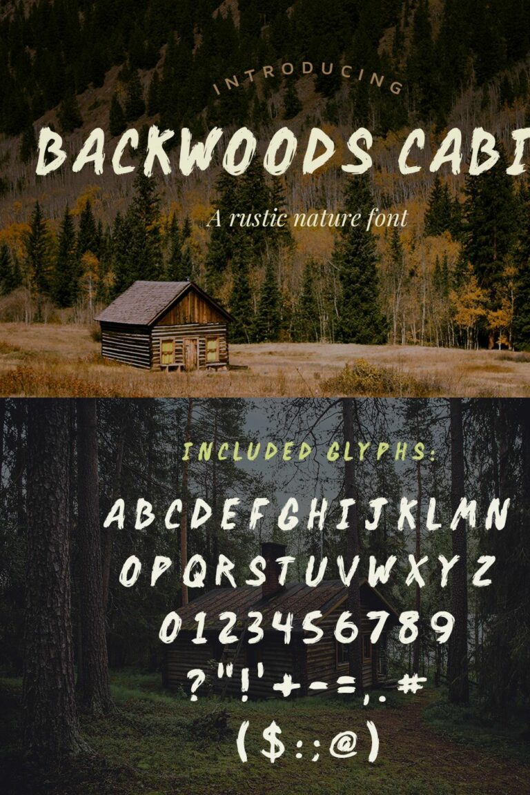 Backwoods Cabin Font – MasterBundles