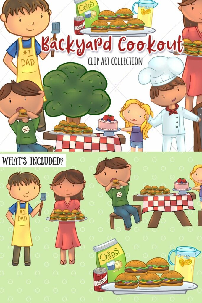 Backyard BBQ Clip Art – MasterBundles