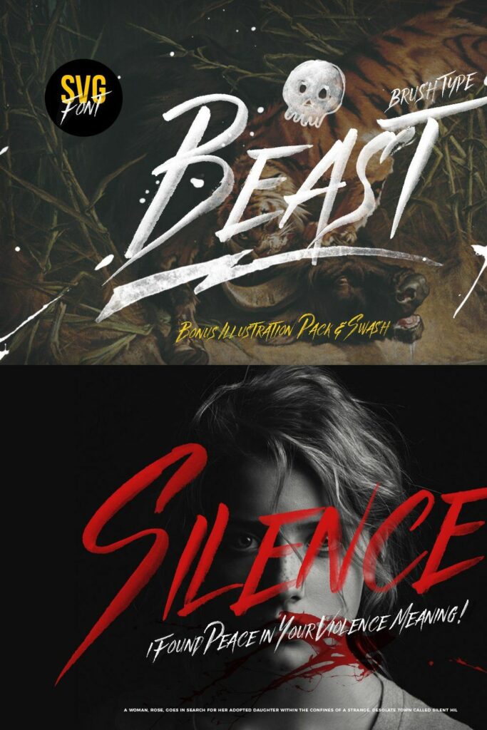 Beast SVG font & Graphics Pack – MasterBundles