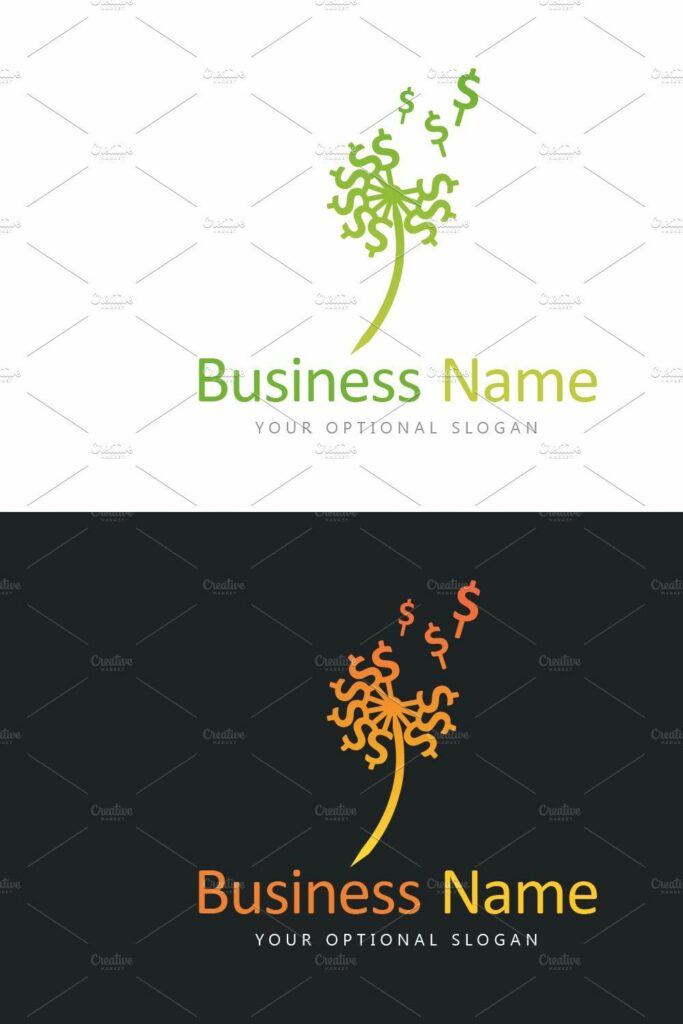 Blowing Money Dandelion Logo – MasterBundles