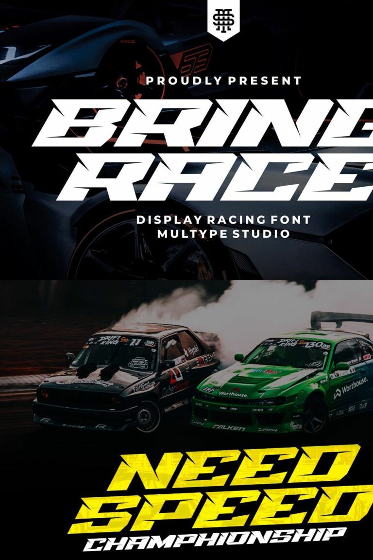 Bring Race Racing Font – MasterBundles