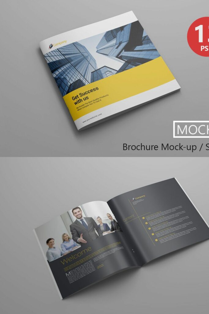 Brochure Mock-up / Square – MasterBundles