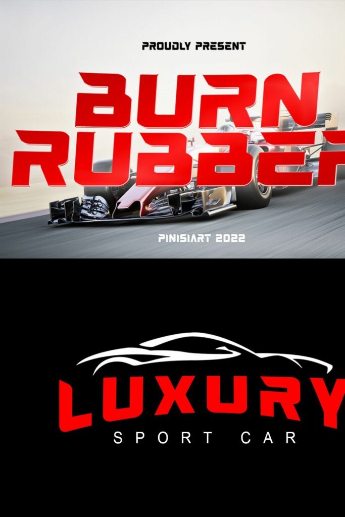 BURN RUBBER – Speed Display Font – MasterBundles
