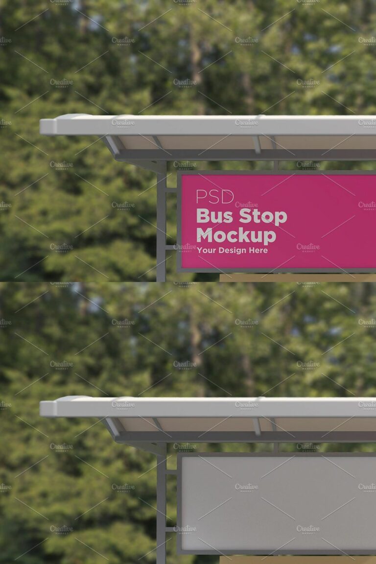 Bus Stop Billboard Mockup – MasterBundles