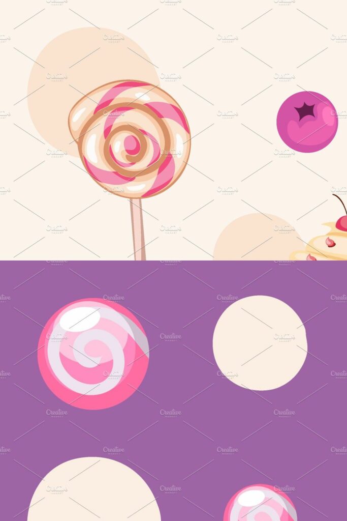 Cakes and candies pattern – MasterBundles