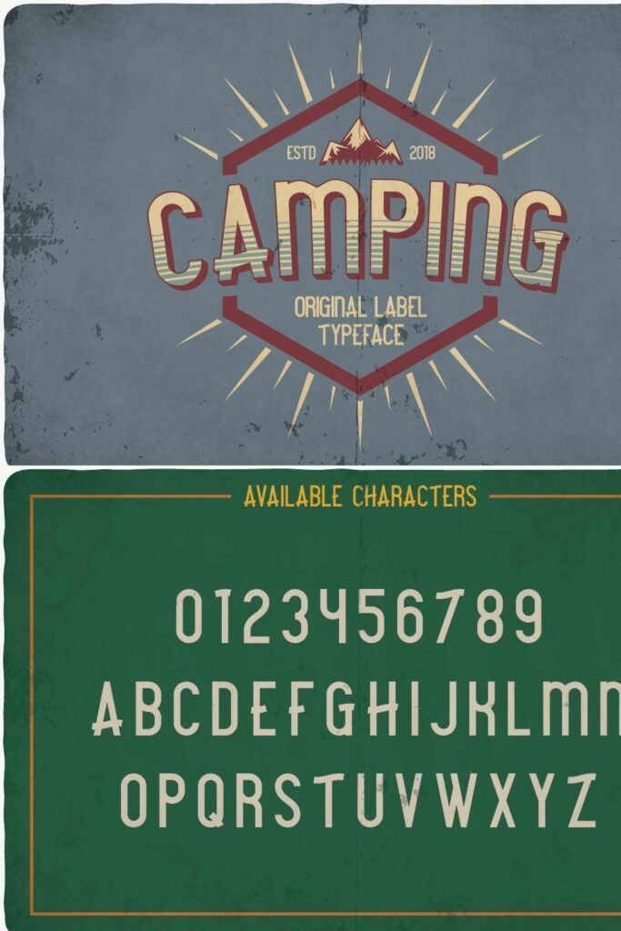 Camping typeface – MasterBundles