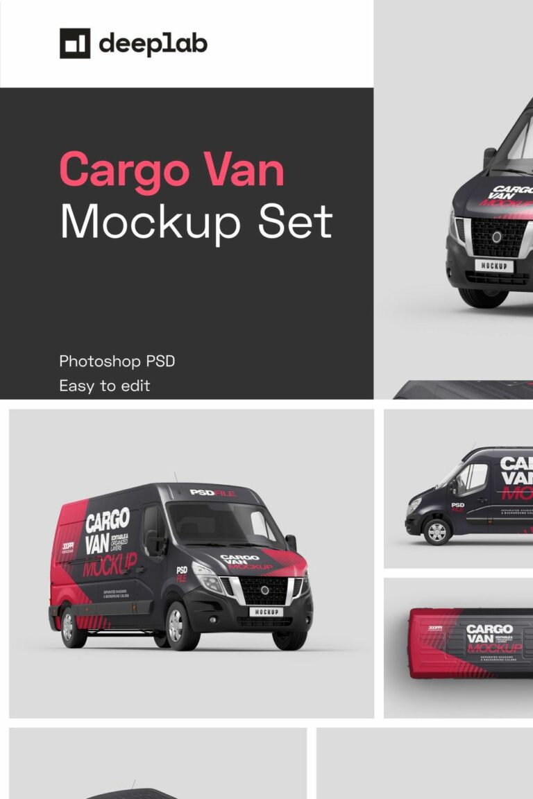 Cargo Van Mockup Set – MasterBundles