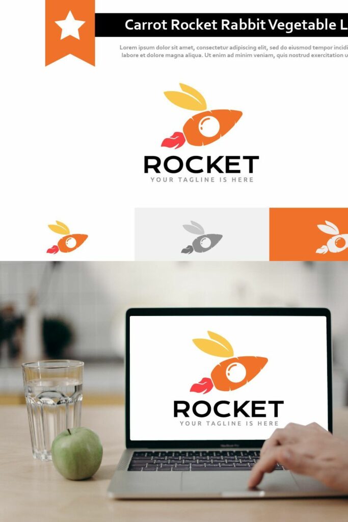 Carrot Rocket Rabbit Bunny Logo – MasterBundles