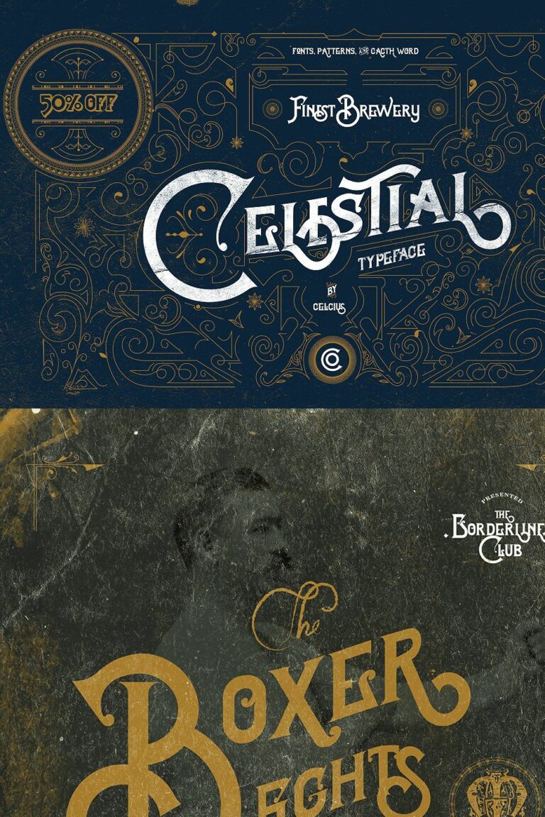 Celestial Fonts & Vintage Pattern – MasterBundles
