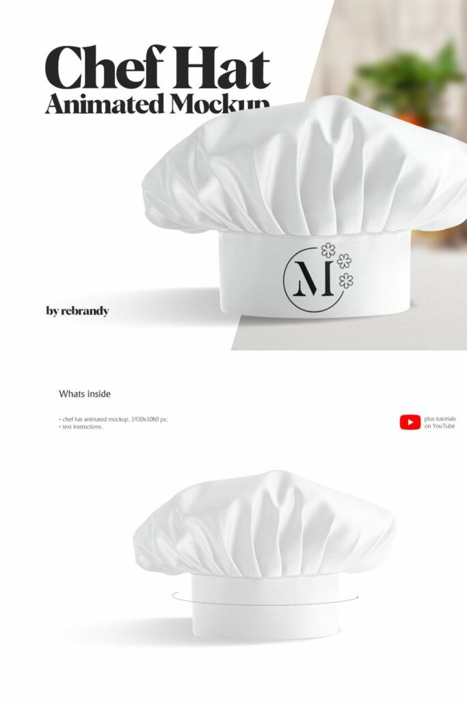 Chef Hat Animated Mockup – MasterBundles