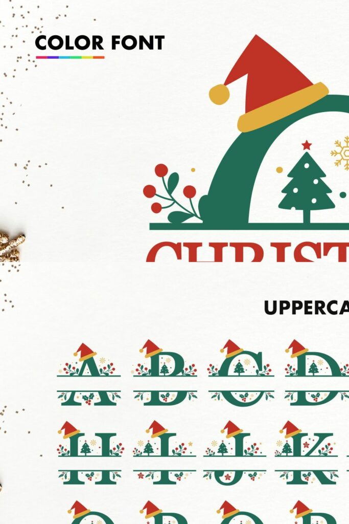 Christmas Split Monogram Font – MasterBundles