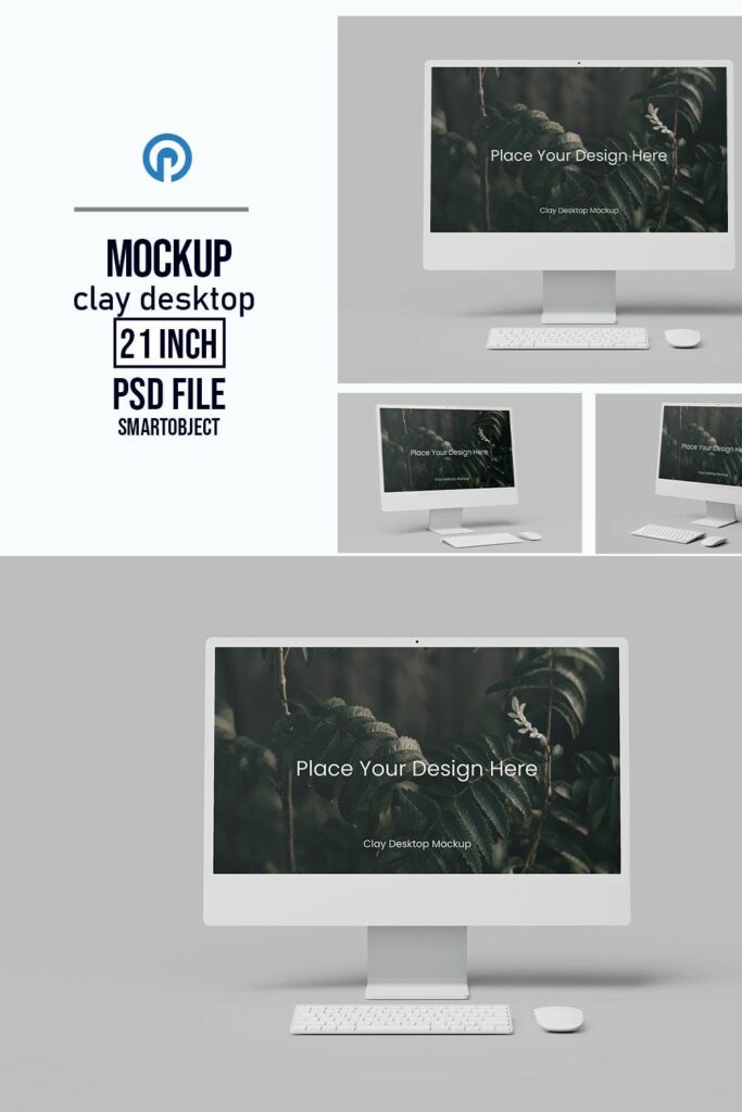 Clay desktop mockup – MasterBundles