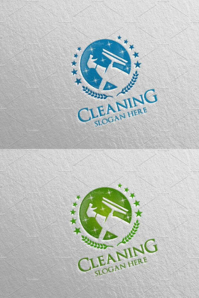 Cleaning Service Vector Logo Design – MasterBundles