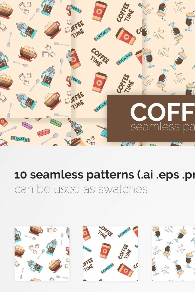 Coffee Seamless Patterns – MasterBundles