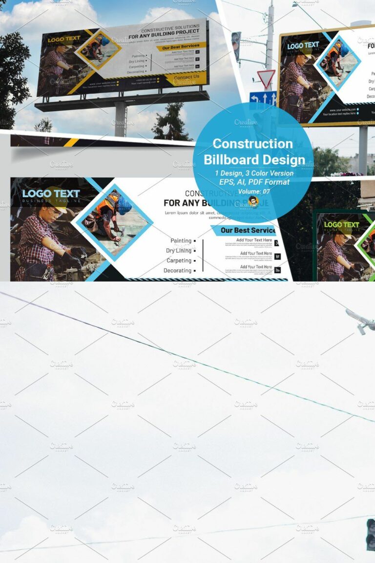 Construction Company Billboard – MasterBundles