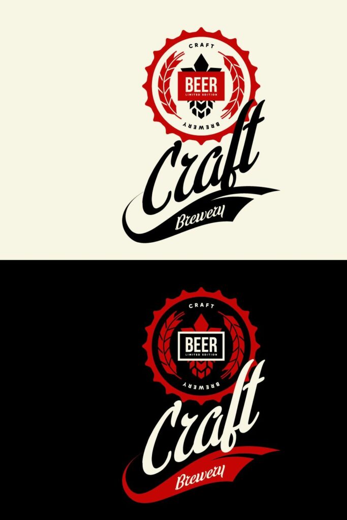 Craft beer brewery vector logo – MasterBundles