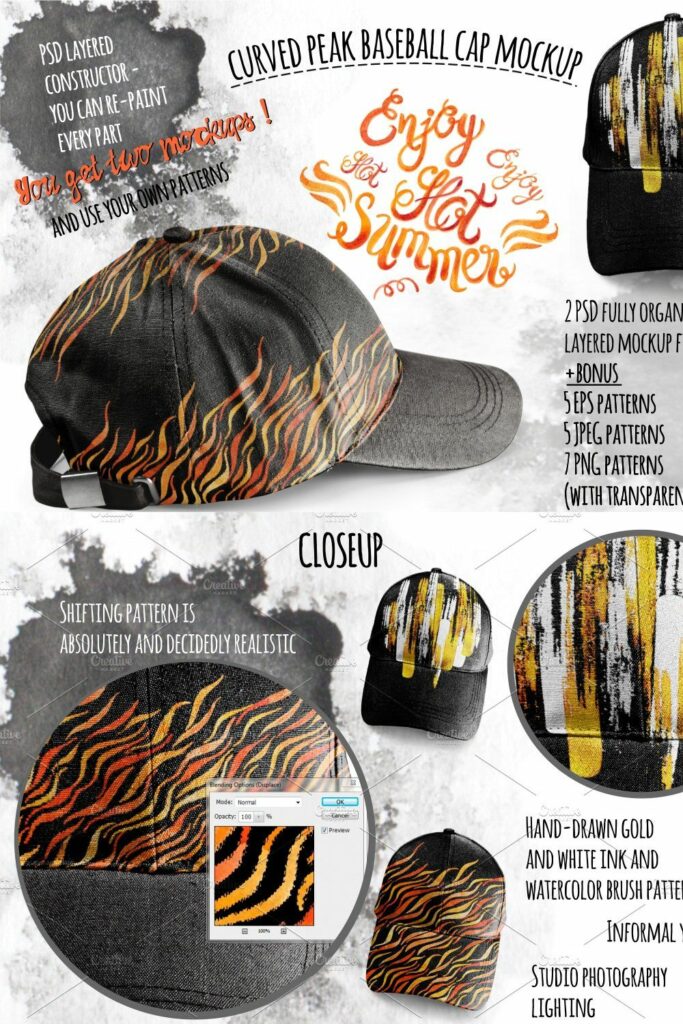 Curved peak Baseball Cap Mockup – MasterBundles