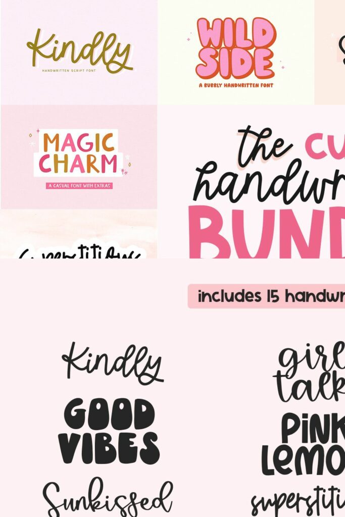 Cute Handwritten Font Bundle – MasterBundles