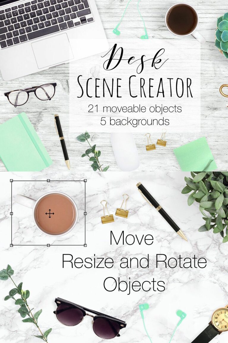 Desk Scene Creator - Top View – MasterBundles