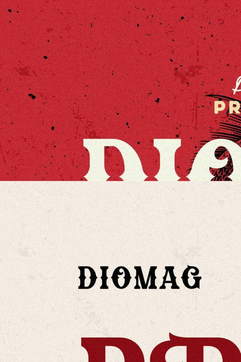 Diomag - Vintage Display Font – MasterBundles