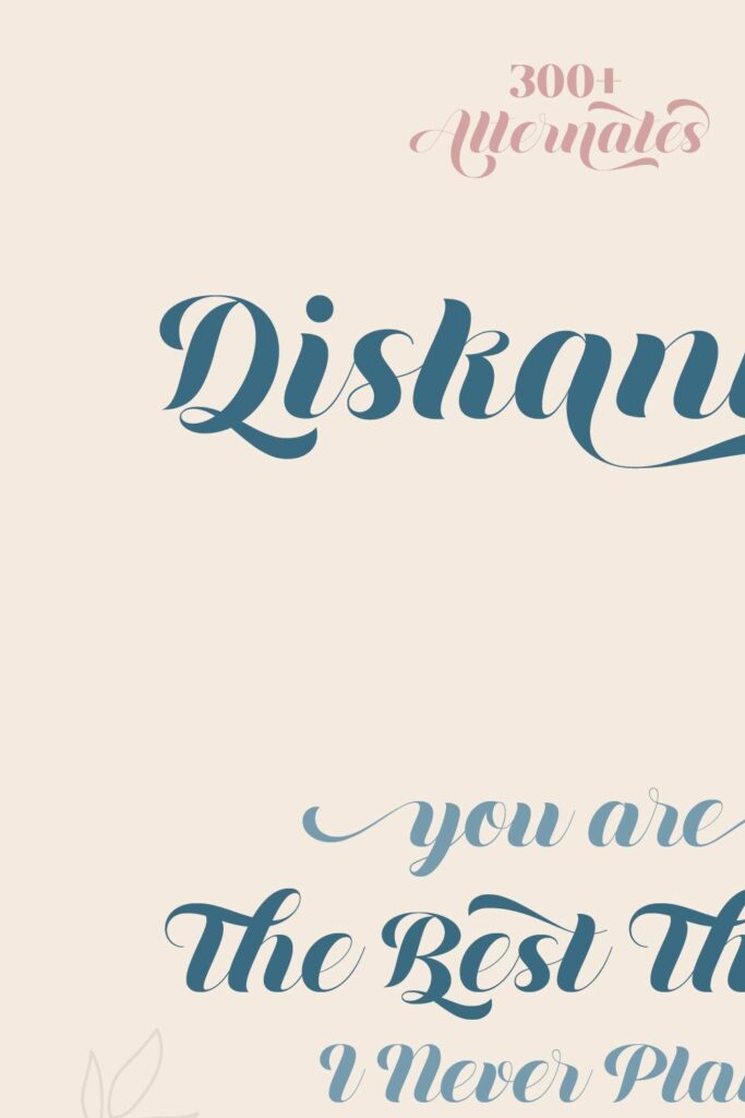 Diskanila - Romantic Script Font – MasterBundles