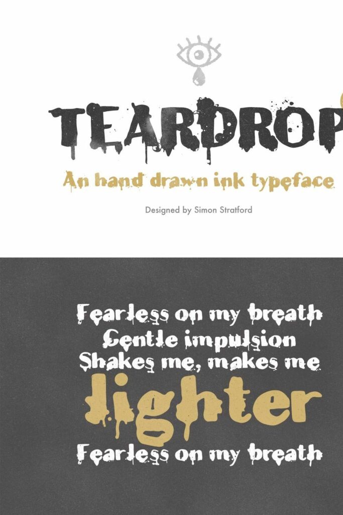 Display font Teardrop typeface – MasterBundles
