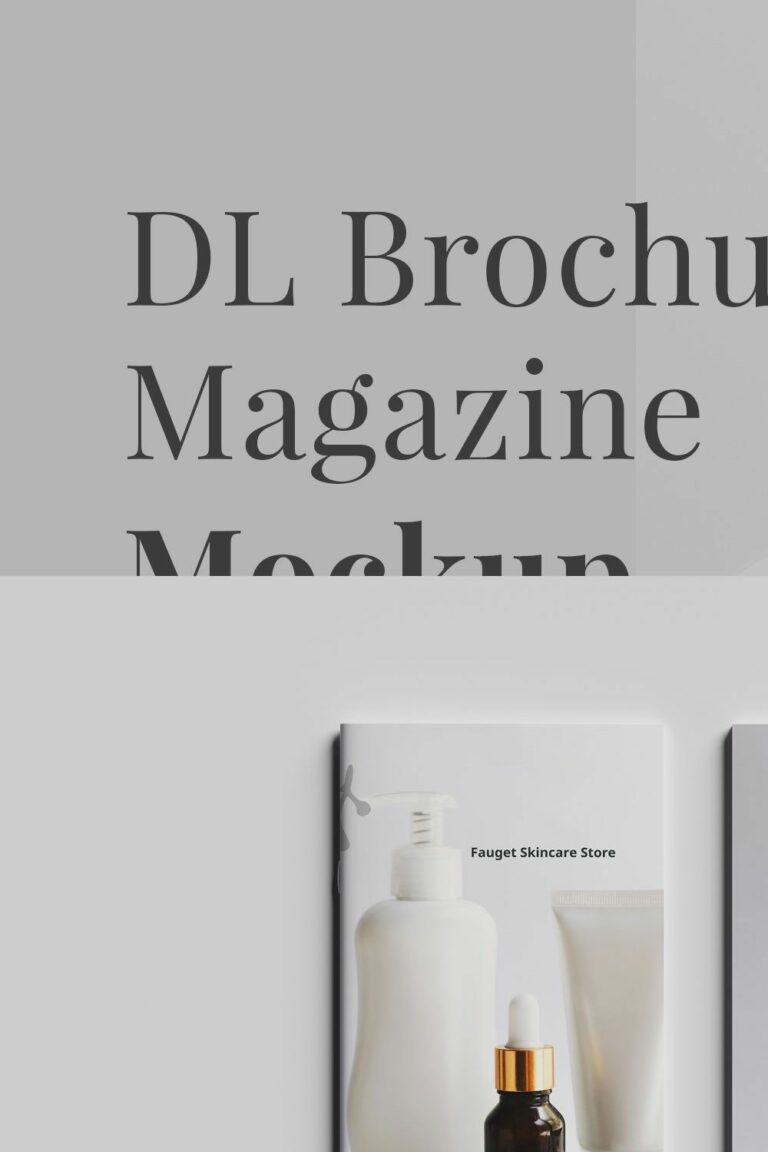 DL Brochure / Magazine Mockup – MasterBundles