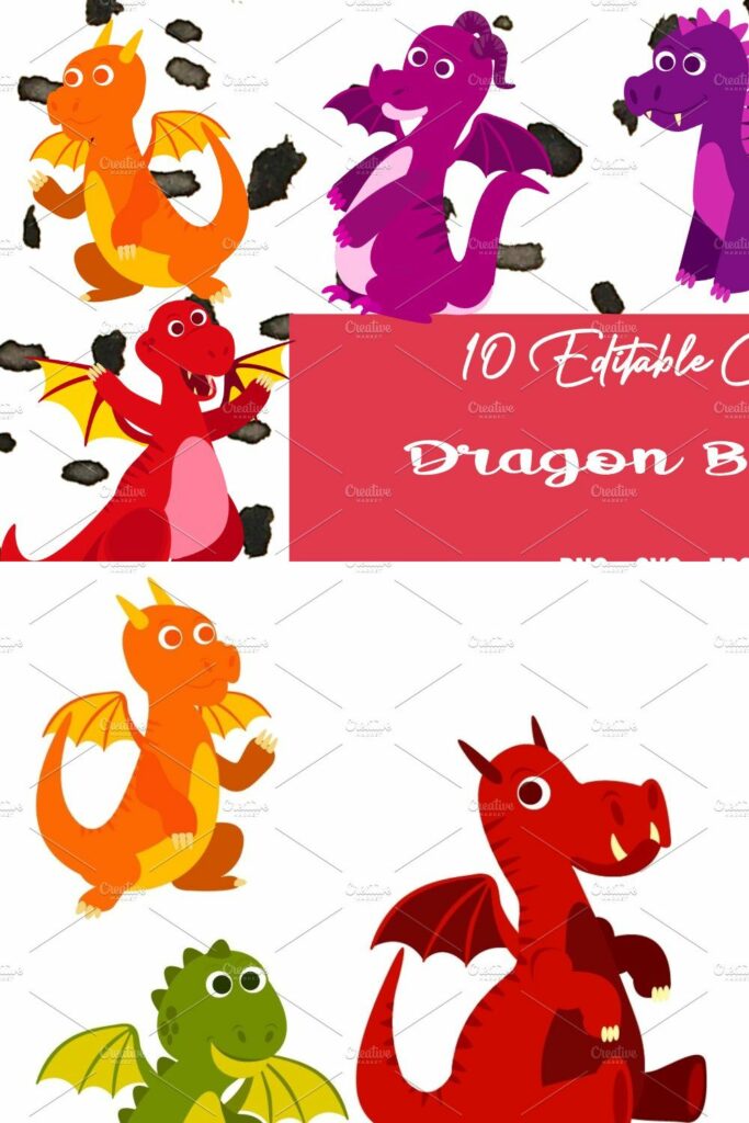 Dragon Clipart Set – MasterBundles