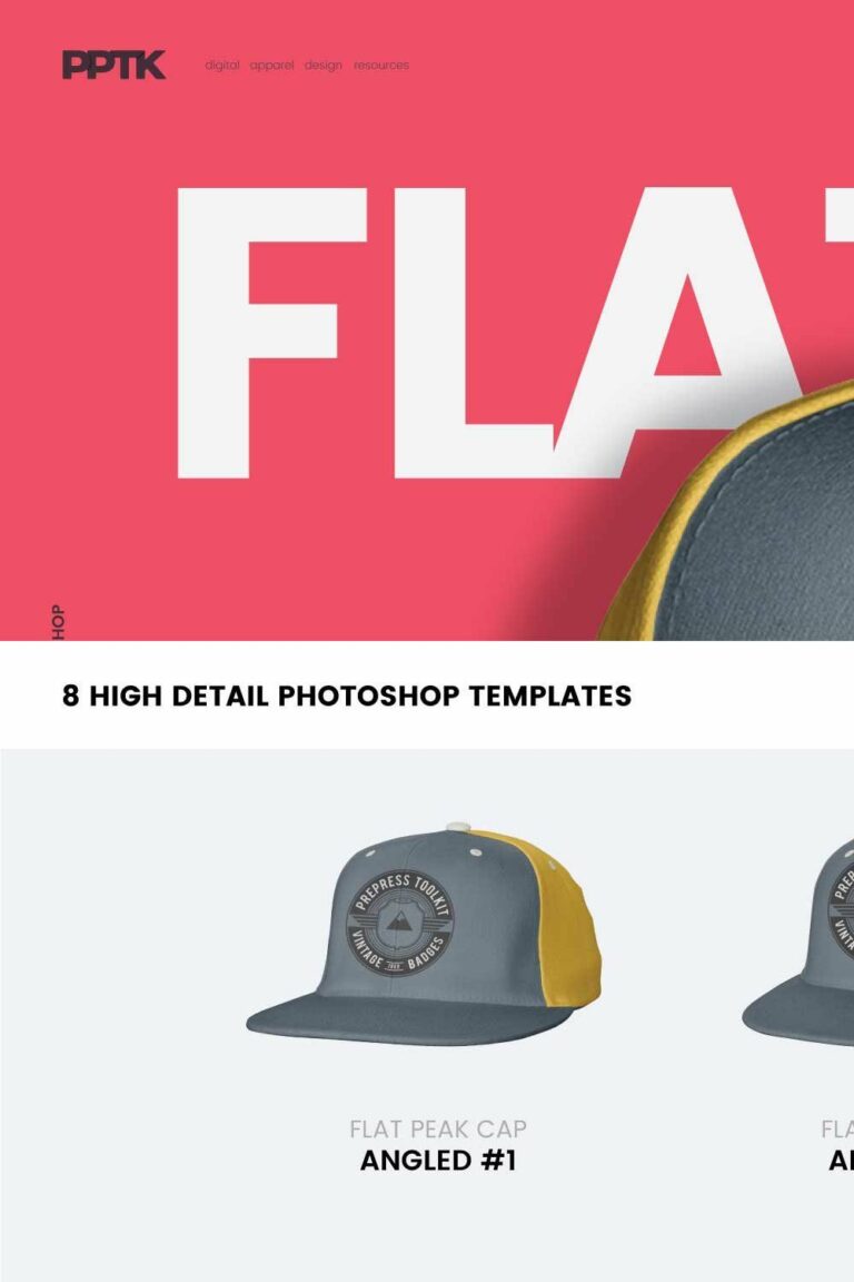 Flat Peak Cap Photoshop Template – MasterBundles
