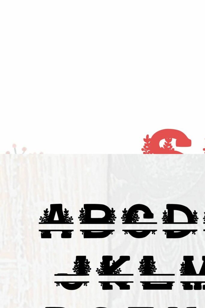 Floral Split Monogram Flower Font – MasterBundles