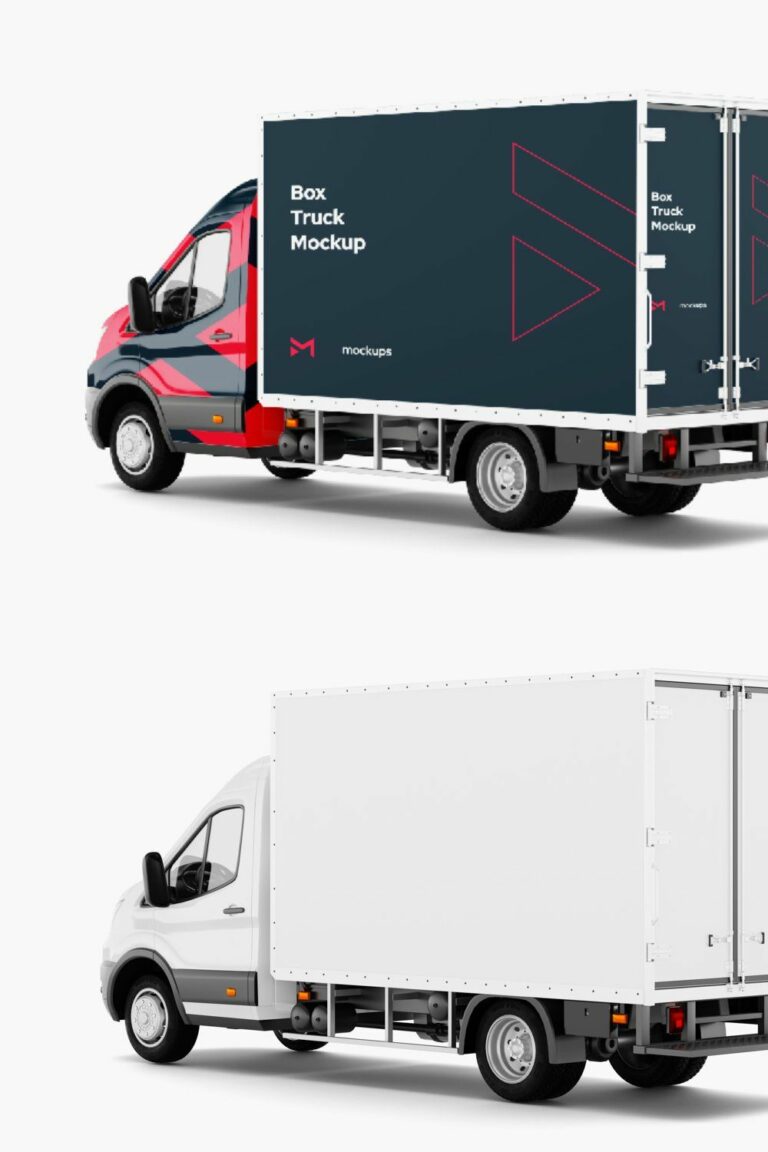 Ford Transit Box Truck Mockup – MasterBundles