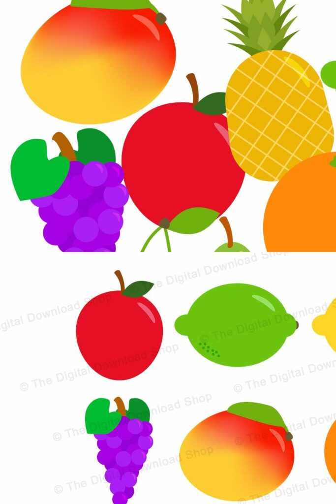 Fruit Clipart, Healthy Foods – MasterBundles