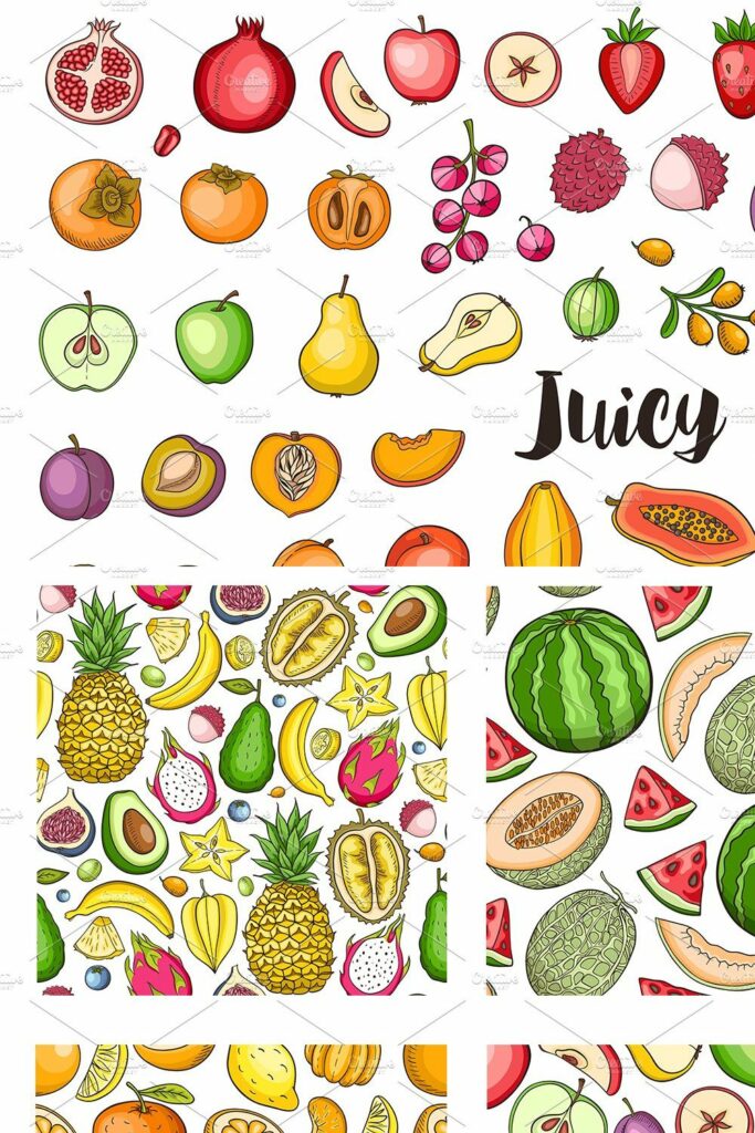 Fruit Vector Design Kit – MasterBundles