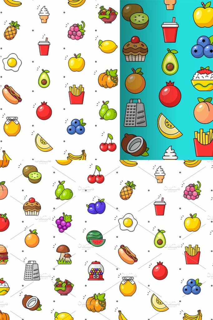 Fruits and Vegetables pattern – MasterBundles