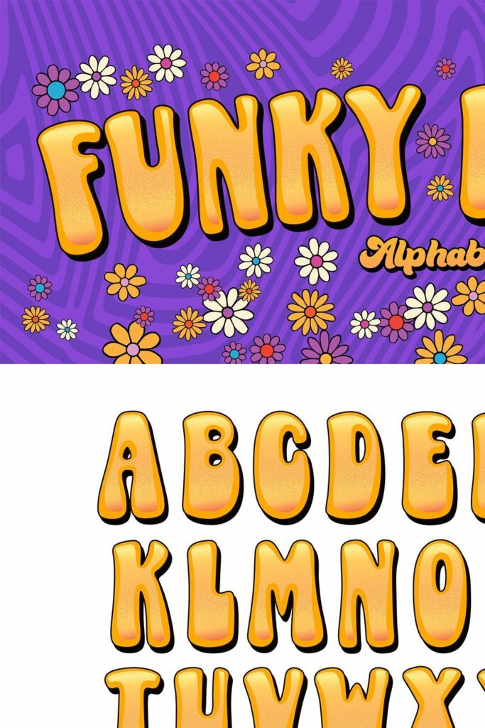 Funky Psych Vector Alphabet – MasterBundles