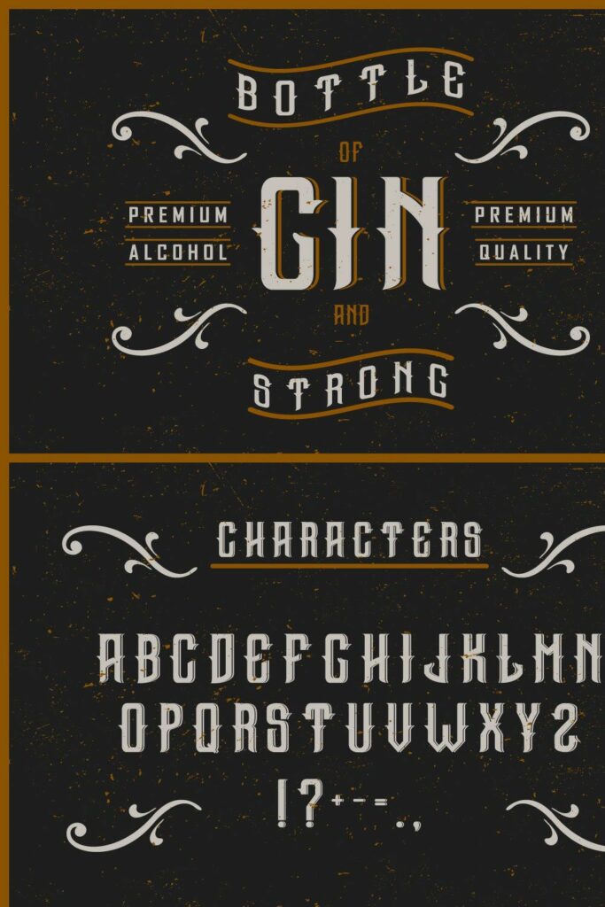 Gin label font – MasterBundles