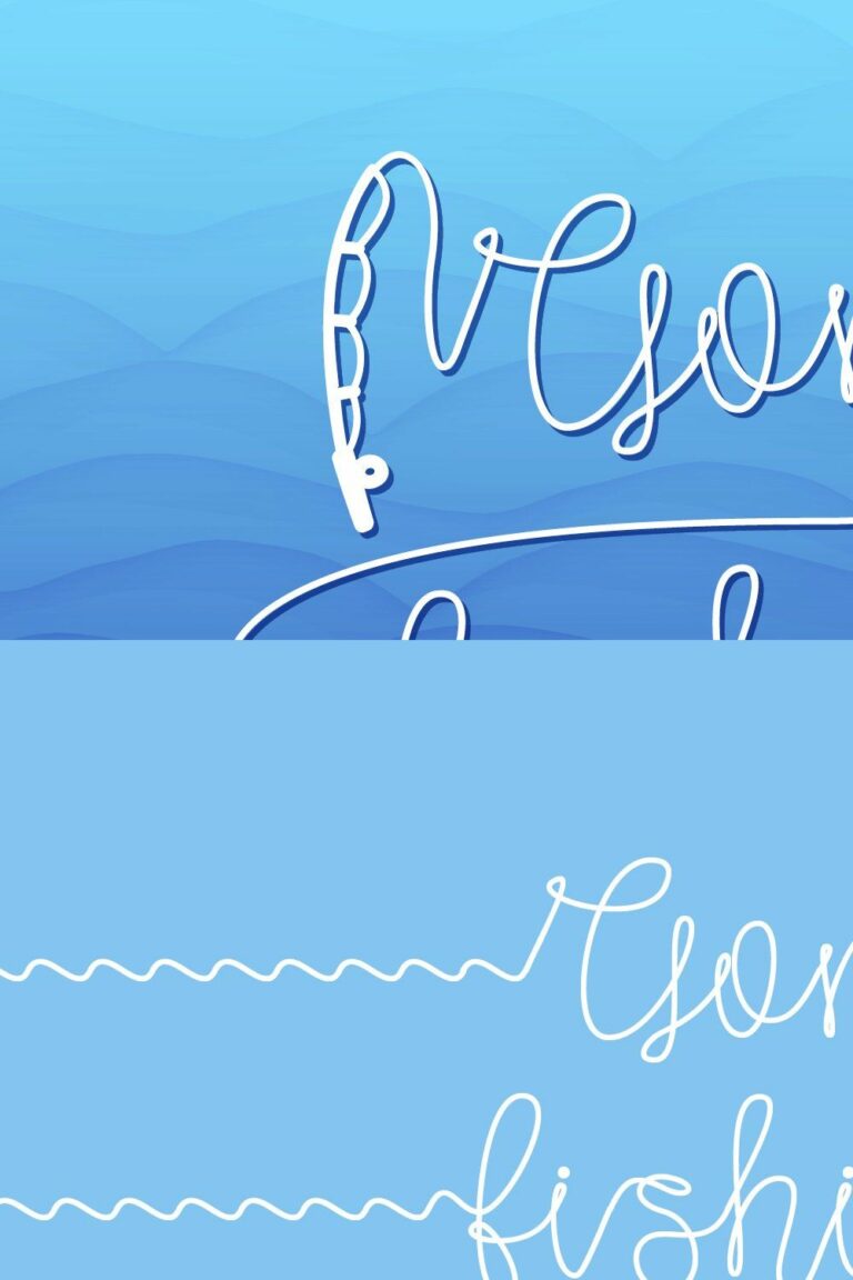 Gone Fishing - a fishing font!!! – MasterBundles