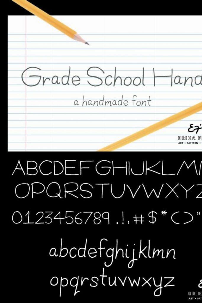 Grade School Hand OpenType Font – MasterBundles