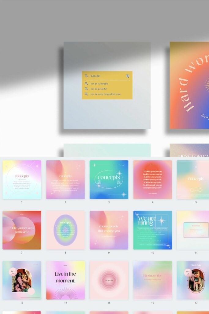 Gradient Instagram Feed Canva – MasterBundles