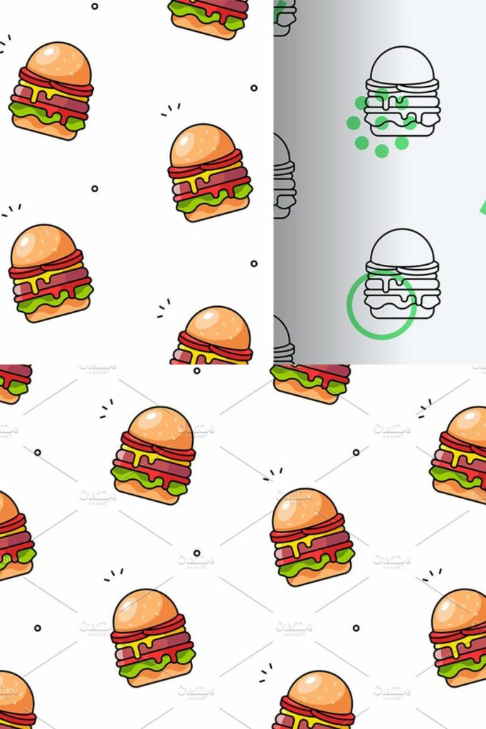 Hamburger seamless pattern – MasterBundles