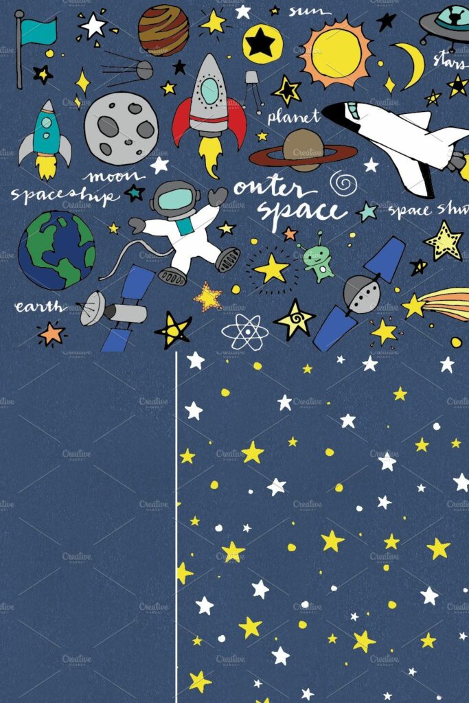 Hand Drawn Outer Space Illustrations – MasterBundles