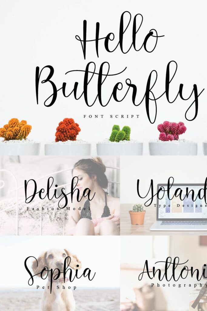 Hello Butterfly Font Script – MasterBundles