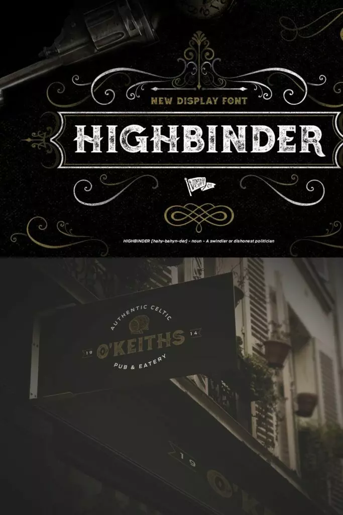 Highbinder Display Font – MasterBundles