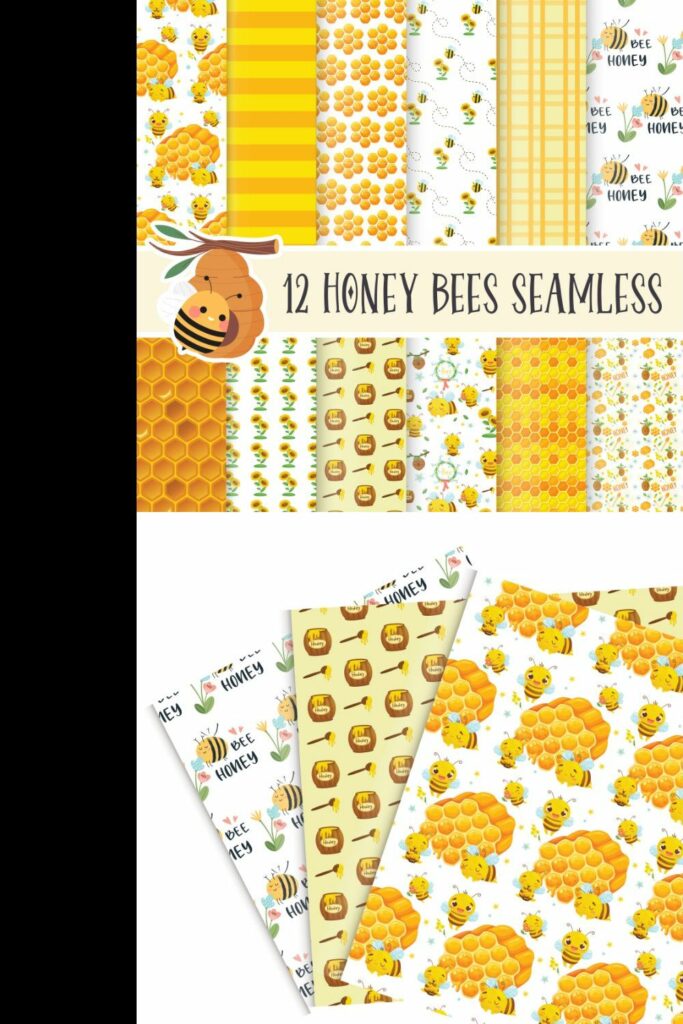 Honey Bees Seamless Sublimation – MasterBundles