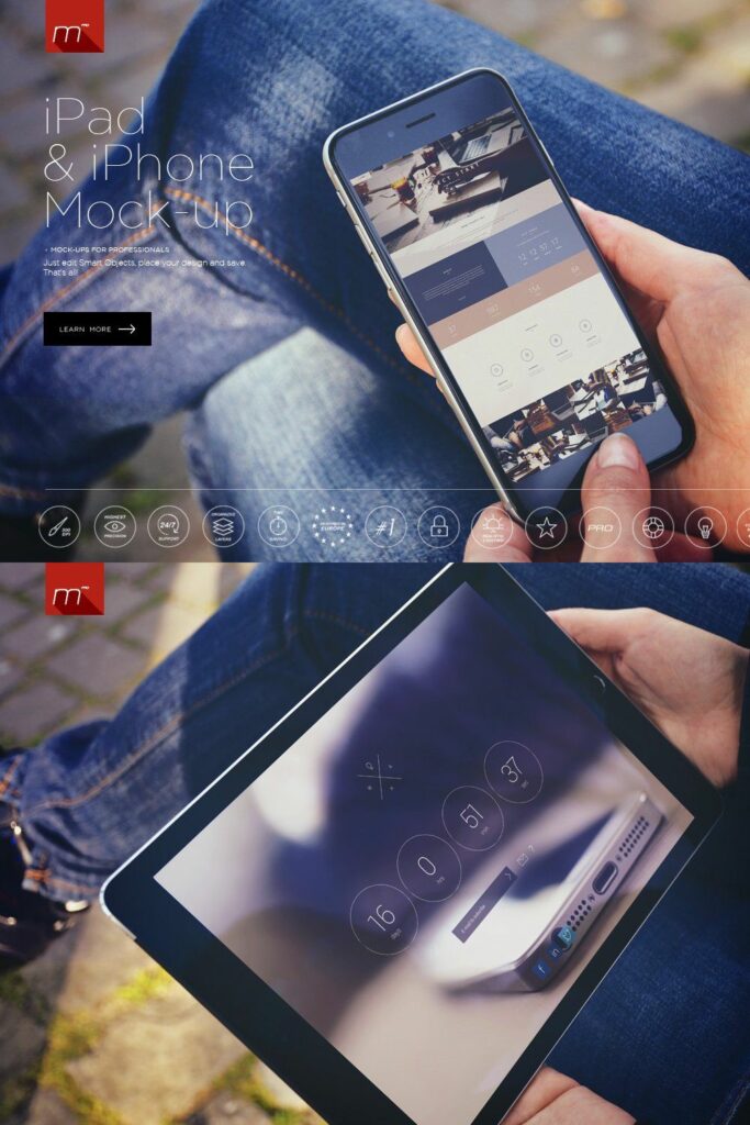 iPhone & iPad Mockup – MasterBundles